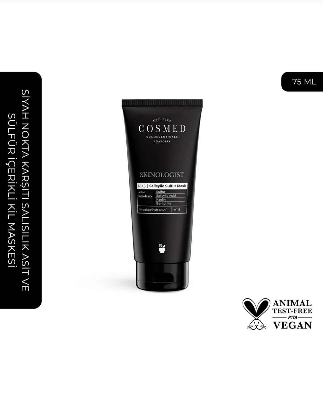 cosmed salicylic sulfur mask - siyah nokta karşıtı salisilik asit ve ...